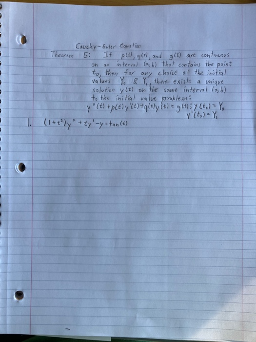 Solved Use Theorem 5 to prove the existence and uniqueness | Chegg.com
