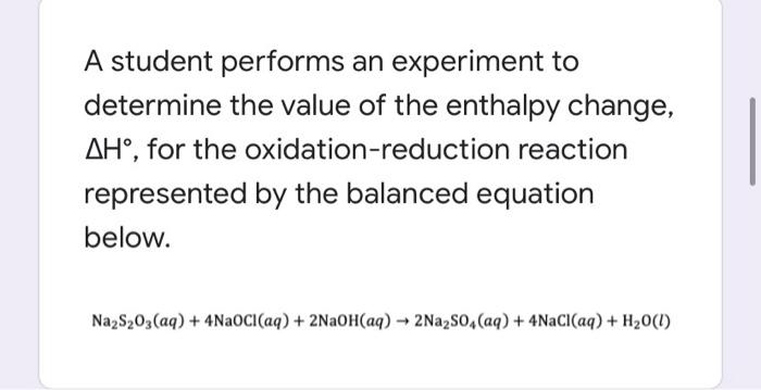 Solved A student performs an experiment to determine the | Chegg.com