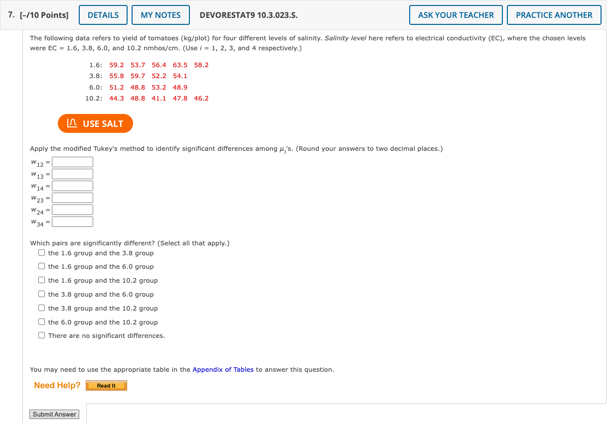 Solved were EC=1.6,3.8,6.0, ﻿and 10.2nmhoscm. (Use i=1,2,3, | Chegg.com