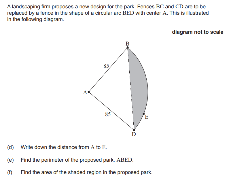 Solved A landscaping firm proposes a new design for the | Chegg.com