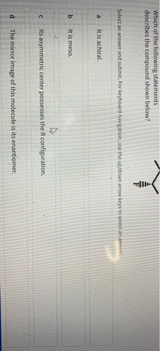 Which of the following statements describes the | Chegg.com