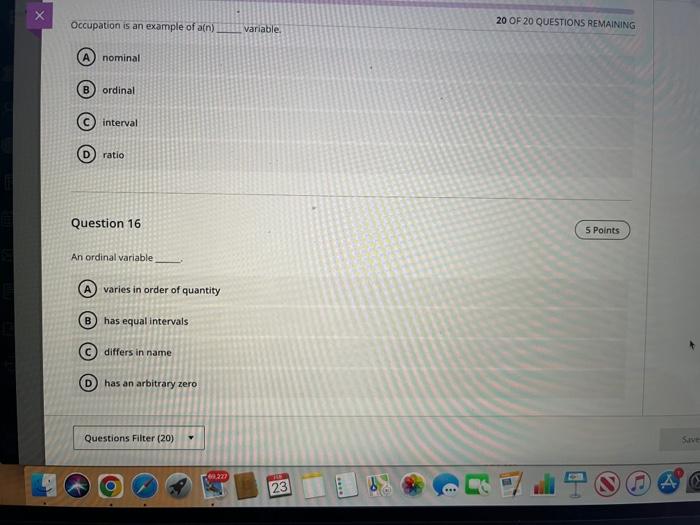 Solved Occupation is an example of u(n) variable. 20 OF 20 | Chegg.com