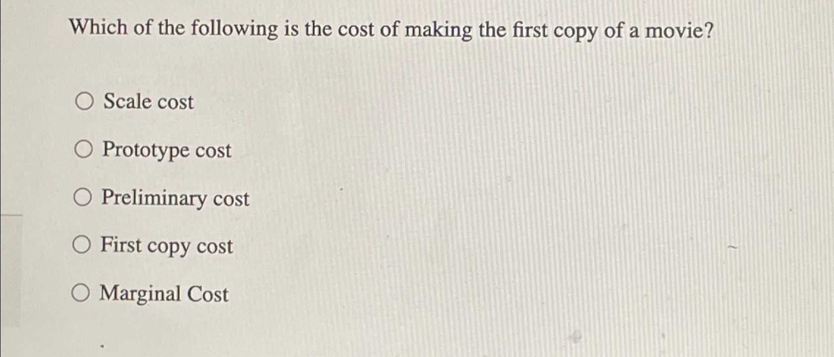 Solved Which of the following is the cost of making the | Chegg.com