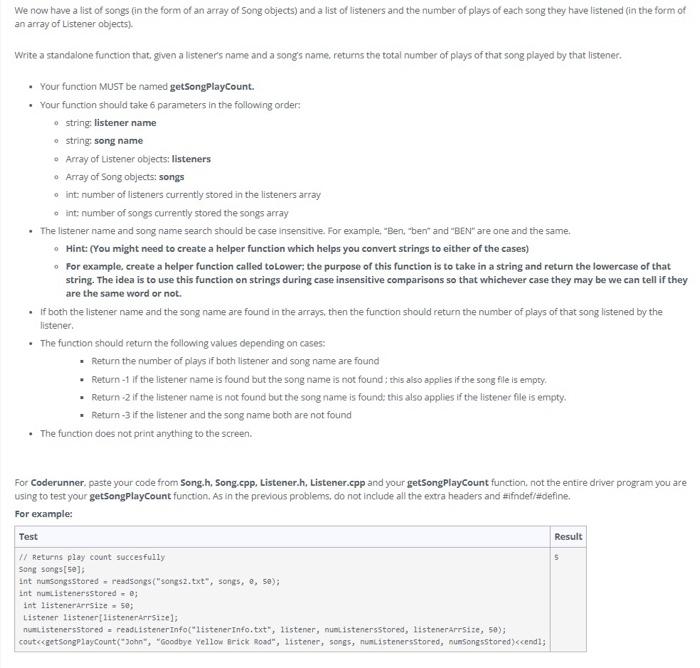 Solved We now have a list of songs (in the form of an array | Chegg.com