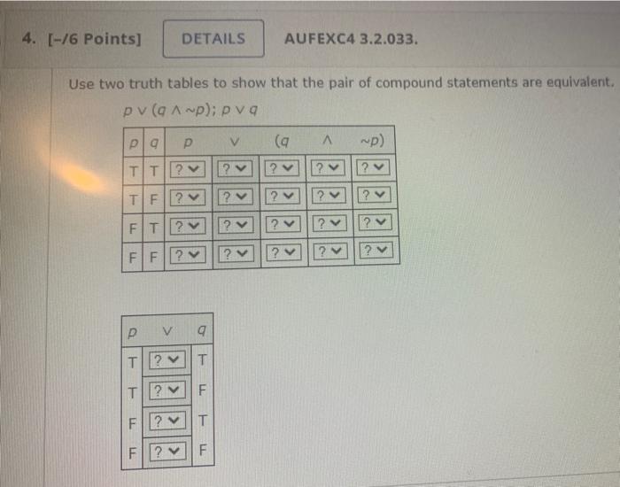 Solved Use two truth tables to show that the pair of | Chegg.com