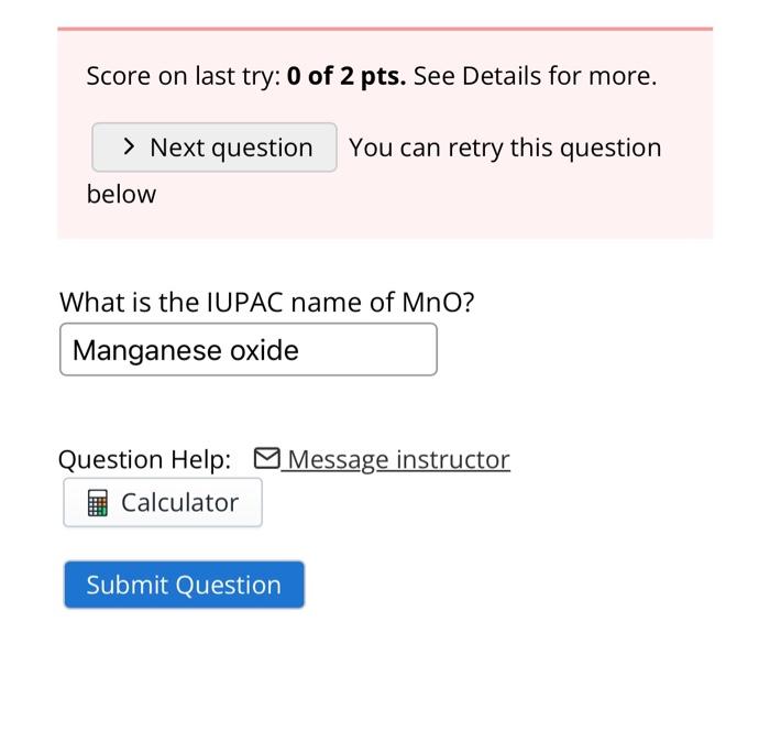 Solved Score on last try: 0 of 2 pts. See Details for more. | Chegg.com