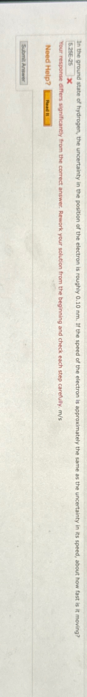 Solved Your response differs significantly from the correct | Chegg.com