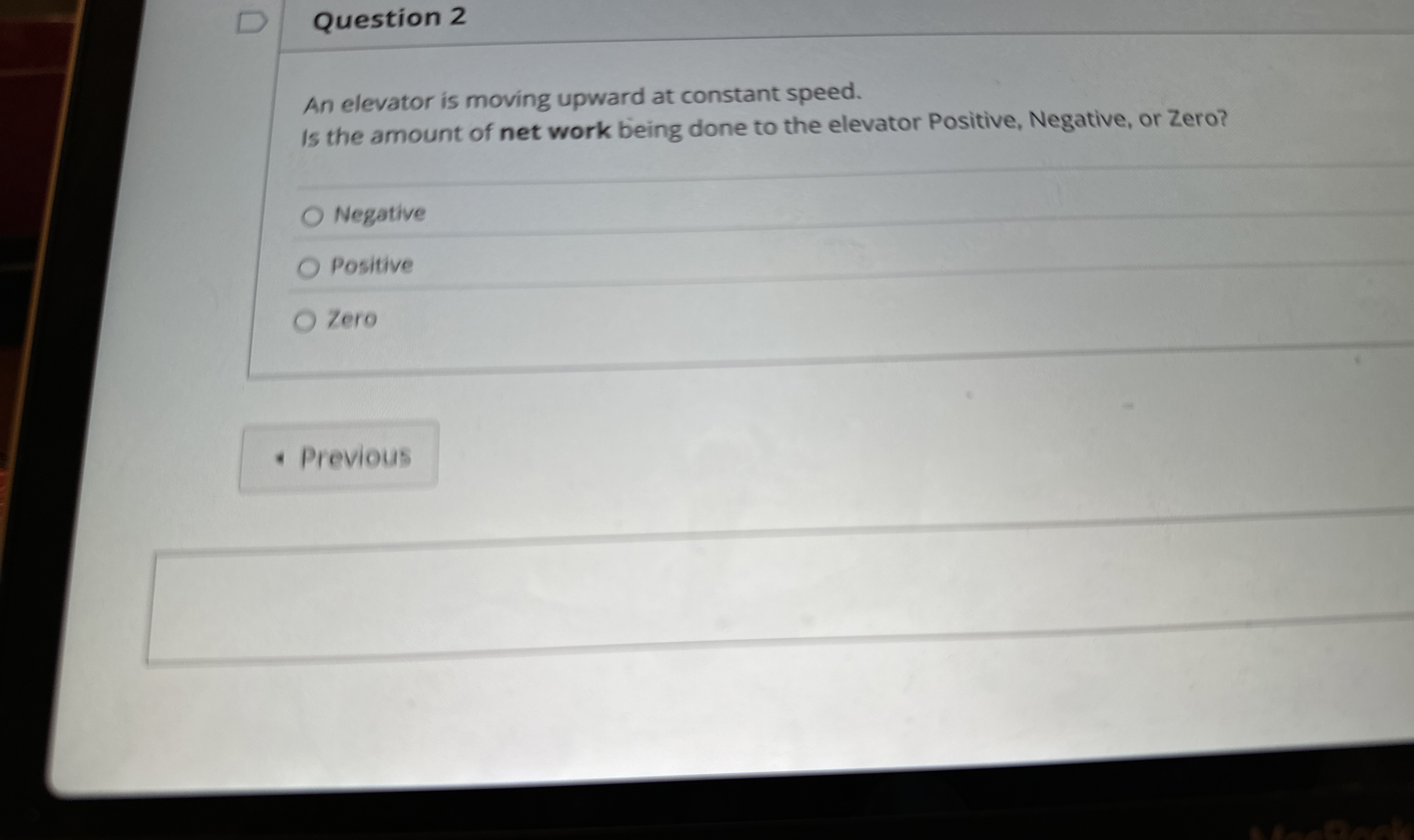 Solved Question 2An elevator is moving upward at constant | Chegg.com