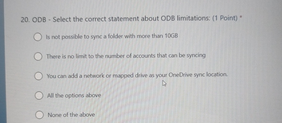 Solved ODB - ﻿Select the correct statement about ODB | Chegg.com