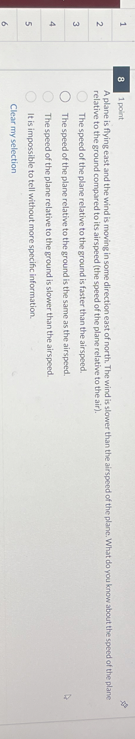 Solved 81 ﻿pointA plane is flying east and the wind is | Chegg.com