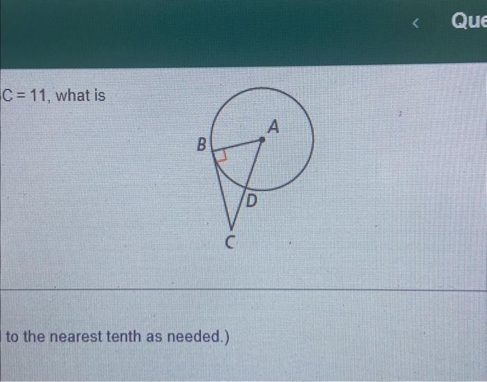 Solved if in the figure to the right, if AC = 14 and BC = 11 | Chegg.com