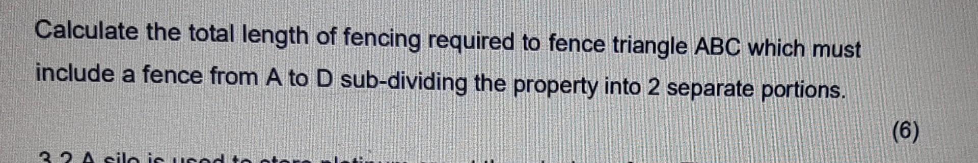 Solved On plan, a triangular shaped property ABC has the | Chegg.com