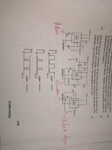 47 nanofarad Figure 2 Monostable multivibrator, with | Chegg.com