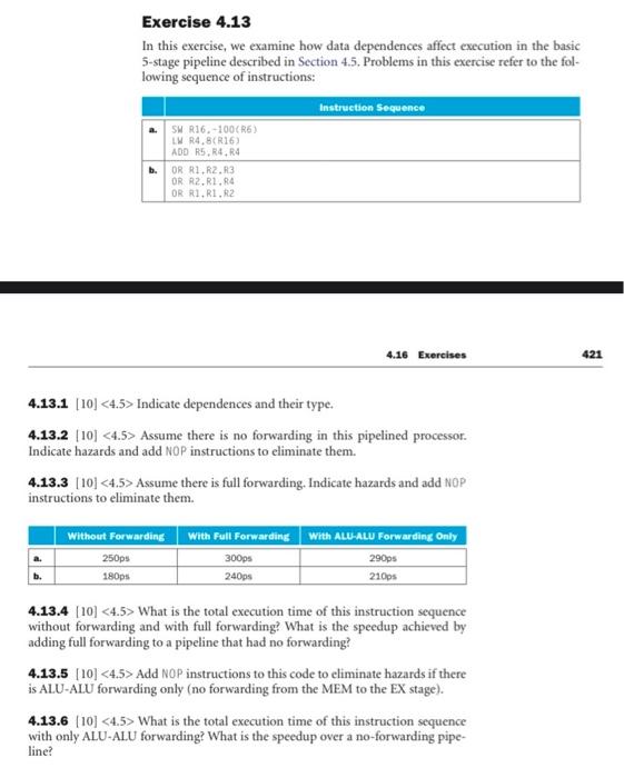 Solved Exercise 4.13 In this exercise, we examine how data | Chegg.com