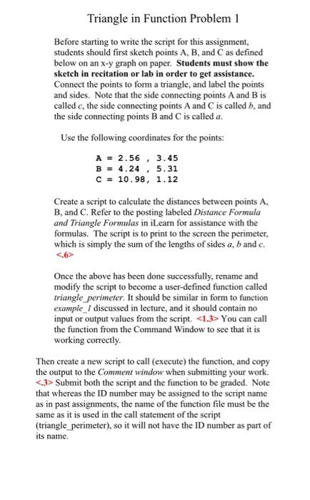 Solved Triangle in Function Problem 1 Before starting to | Chegg.com