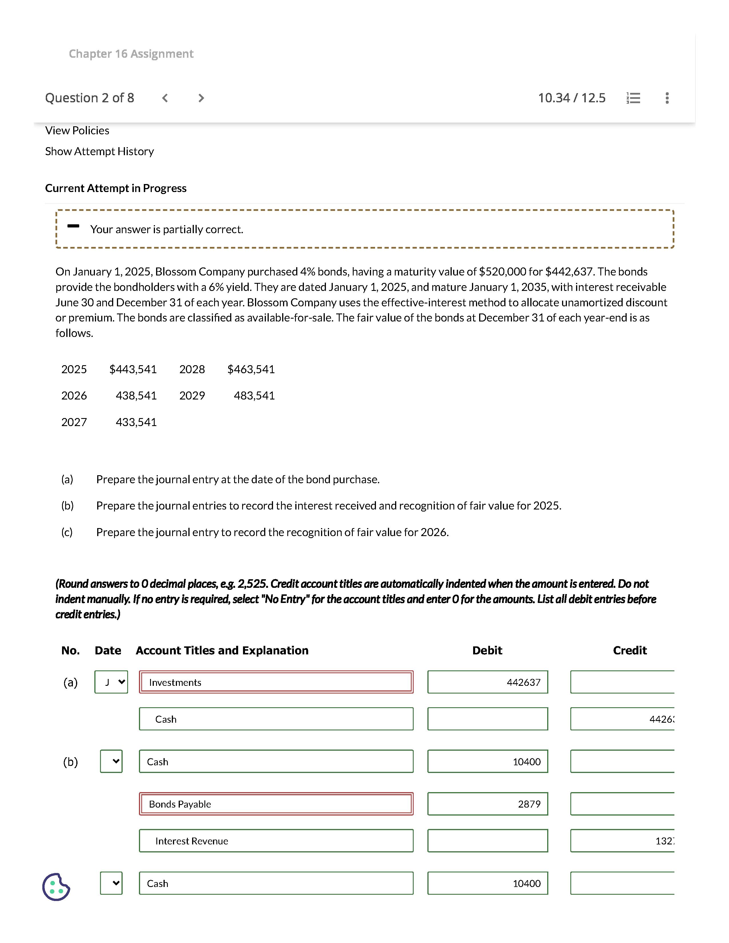 Question 2 ﻿of 8 ﻿View Policies Show Attempt History | Chegg.com