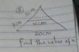 Solved (8) Find the value of x. | Chegg.com