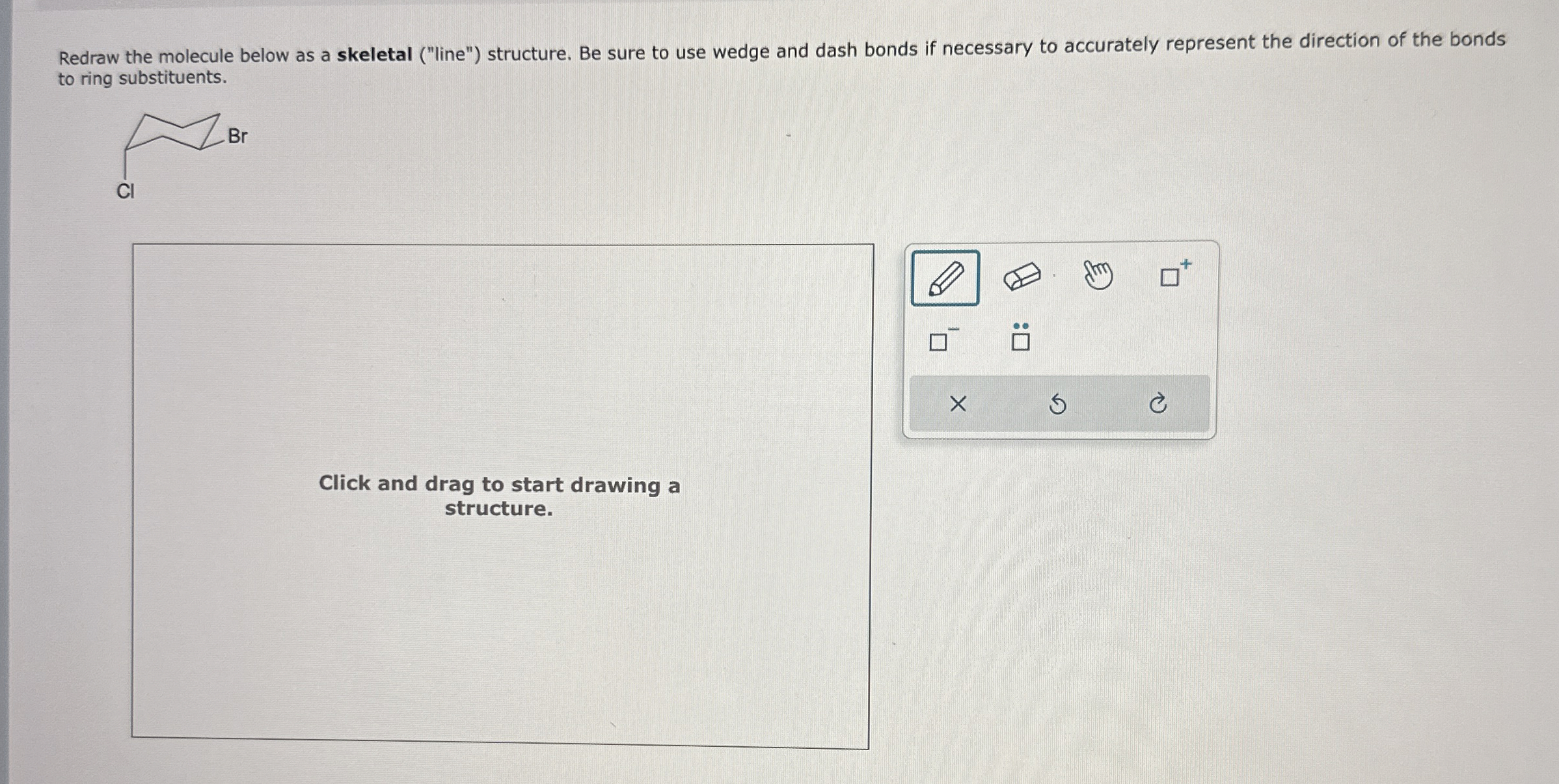Solved Redraw the molecule below as a skeletal ("line") | Chegg.com