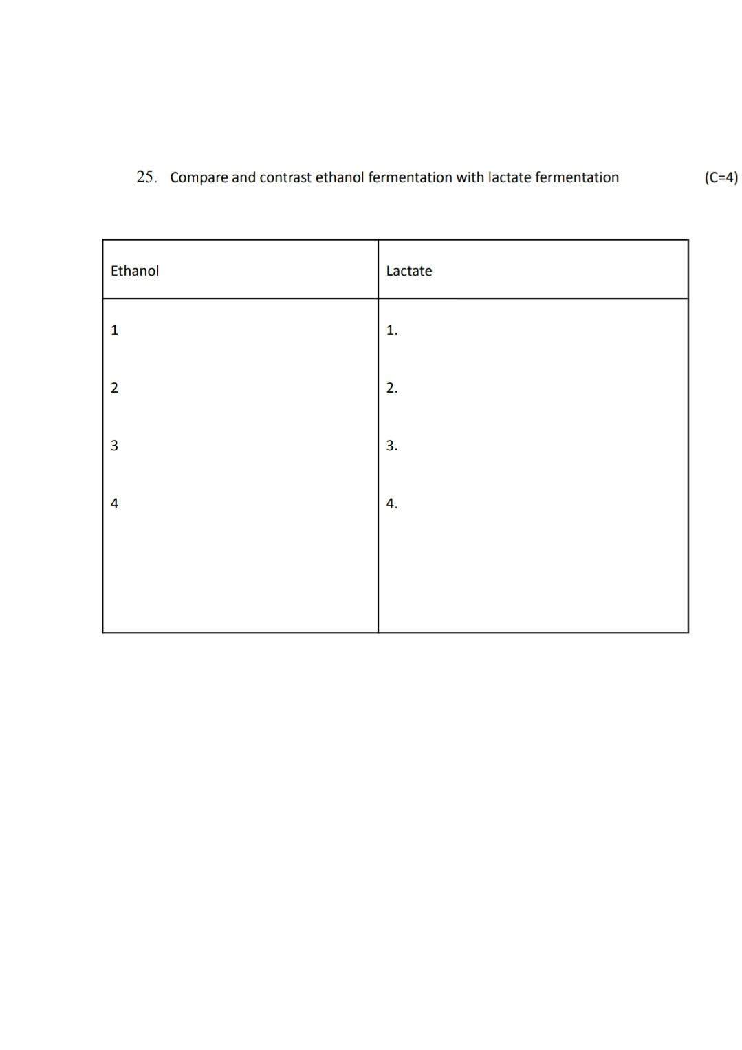 Solved Ethanol 1 2 3 25. Compare and contrast ethanol | Chegg.com