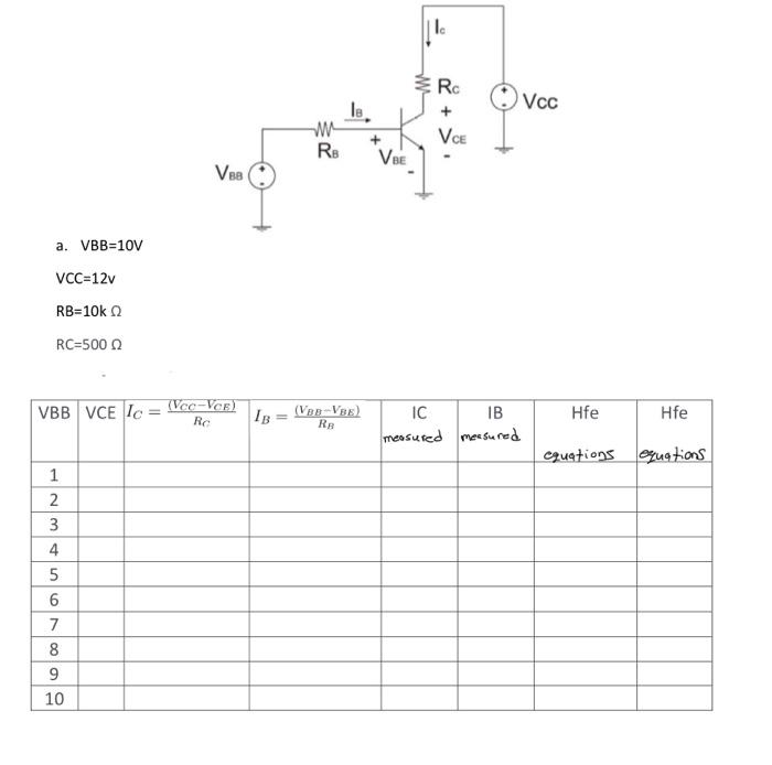Solved meausure ib and ic ( formulas and simulated) and find | Chegg.com
