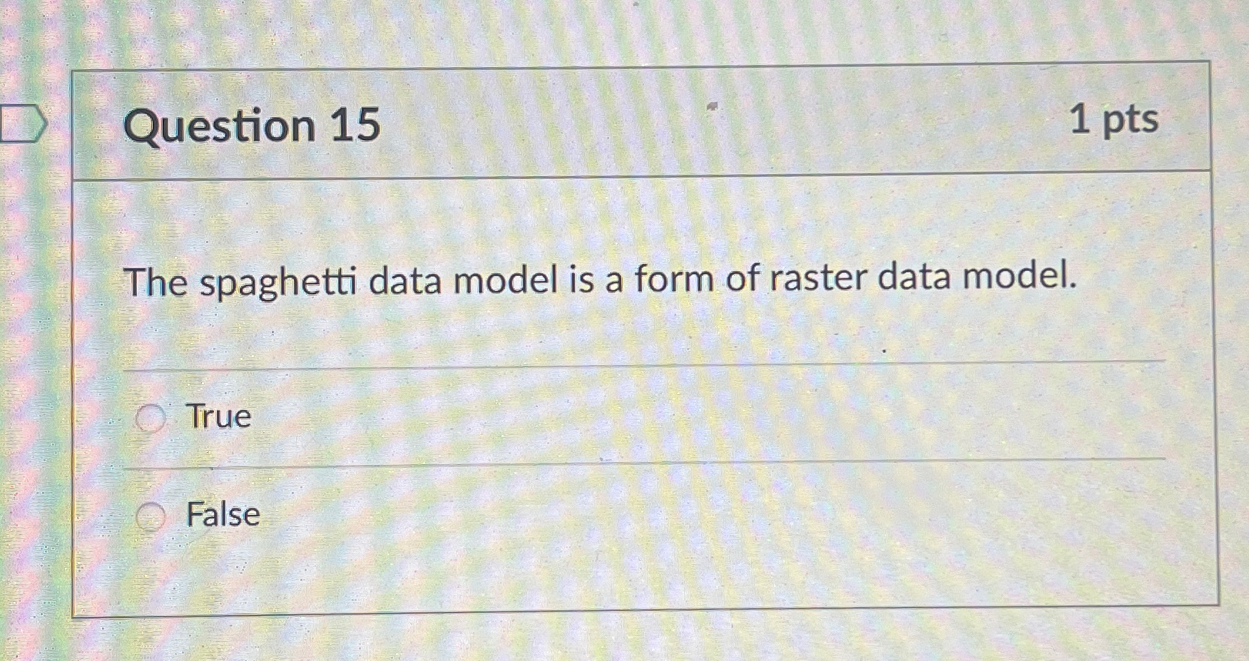 Solved Question 151 ptsThe spaghetti data model is a form | Chegg.com Solved Question 151 ptsThe spaghetti data model is a form | Chegg.com