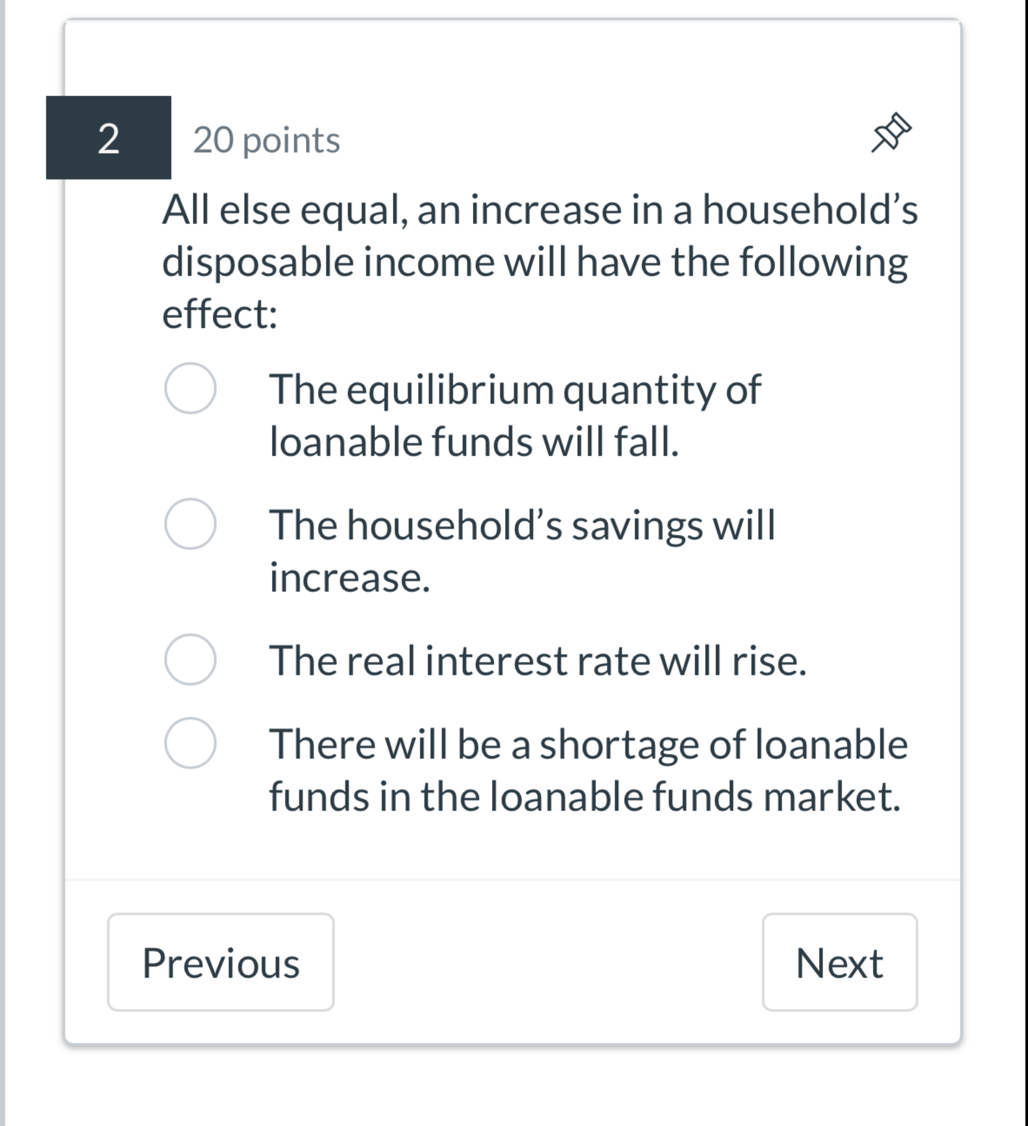 Solved All else equal, an increase in a | Chegg.com