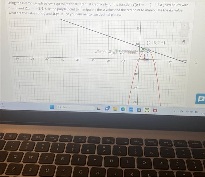 Solved Question Using The Desmos Graph Below Represent The 
