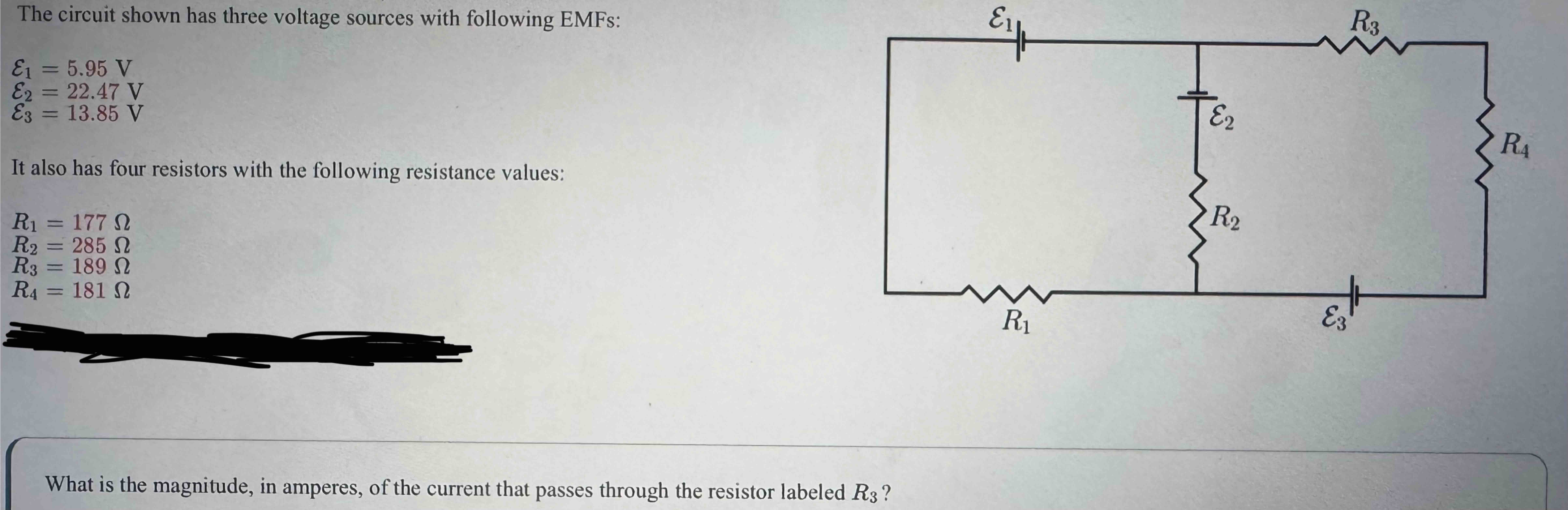 Solved The circuit shown has three voltage sources with | Chegg.com