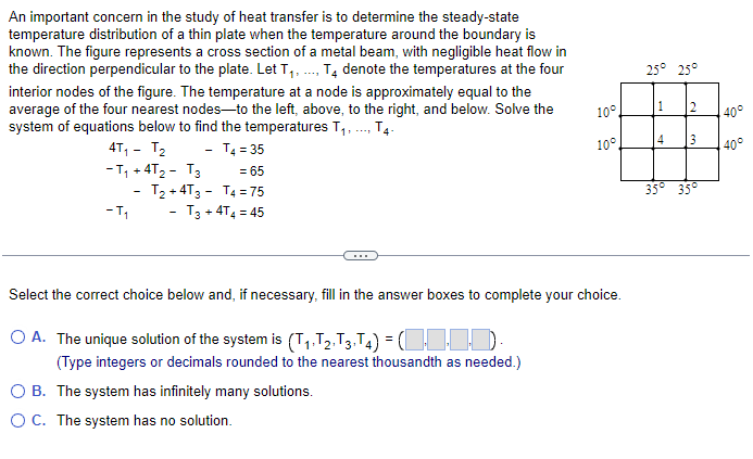 Solved Select the correct choice below and, if necessary, | Chegg.com