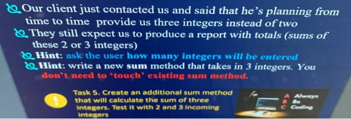 Solved 1. Rewrite the TASKS 1 - 7, implemented in class | Chegg.com