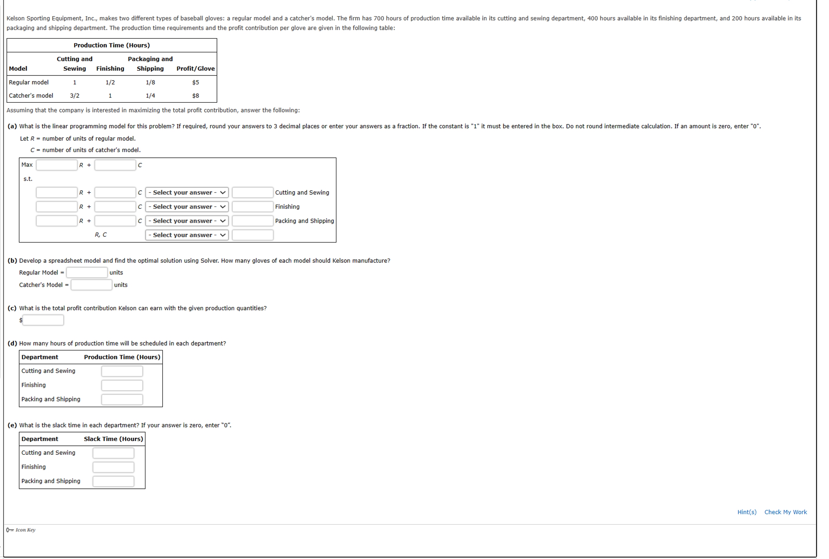 Solved packaging and shipping department. The production | Chegg.com