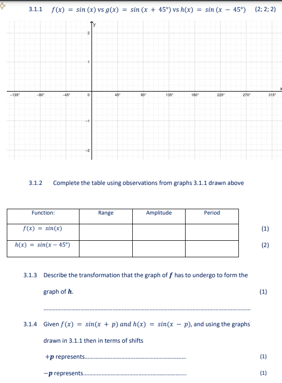 Solved 3.1.2 ﻿Complete the table using observations from | Chegg.com