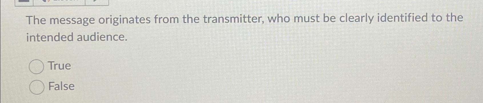 Solved The message originates from the transmitter, who must | Chegg.com