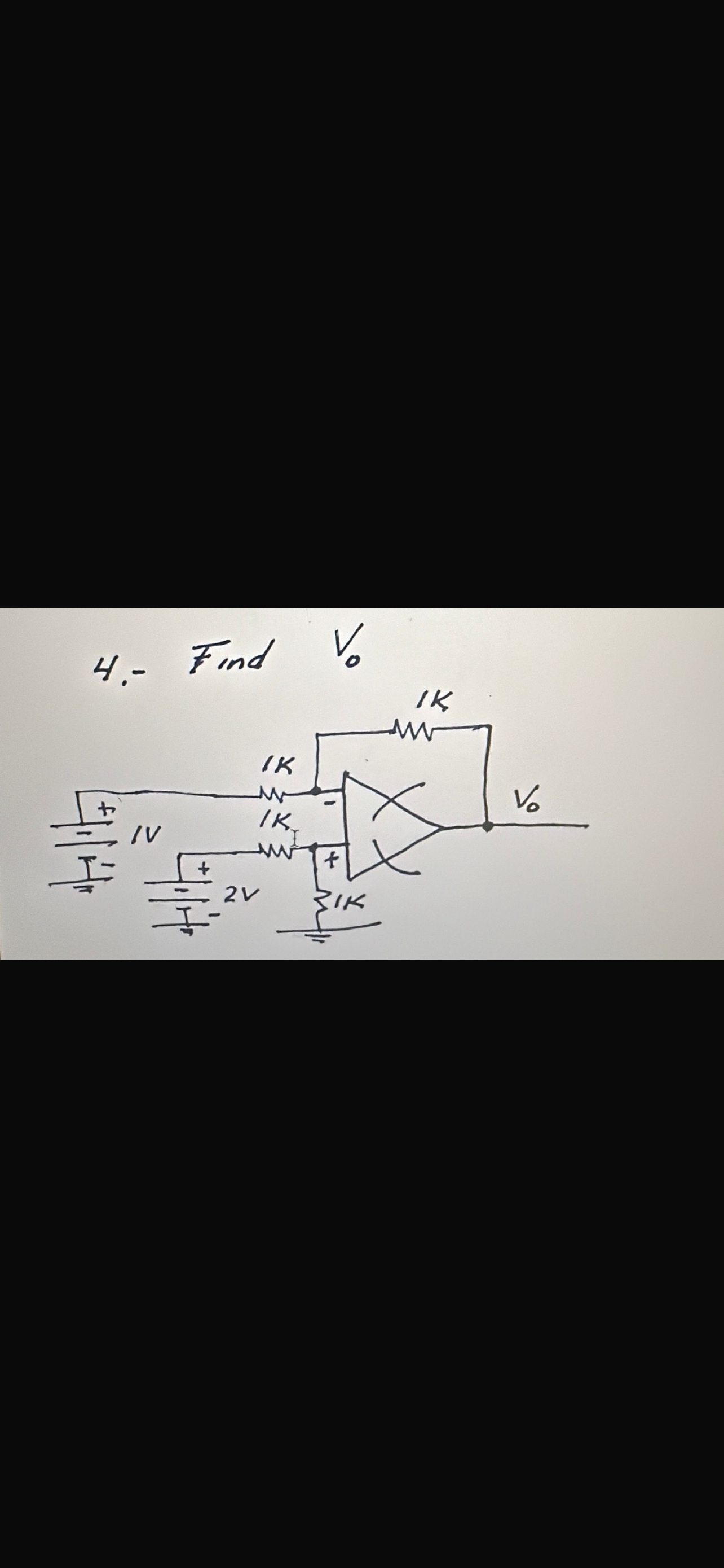 Solved 4.- ﻿Find V0 ﻿Please show full work and what you did | Chegg.com
