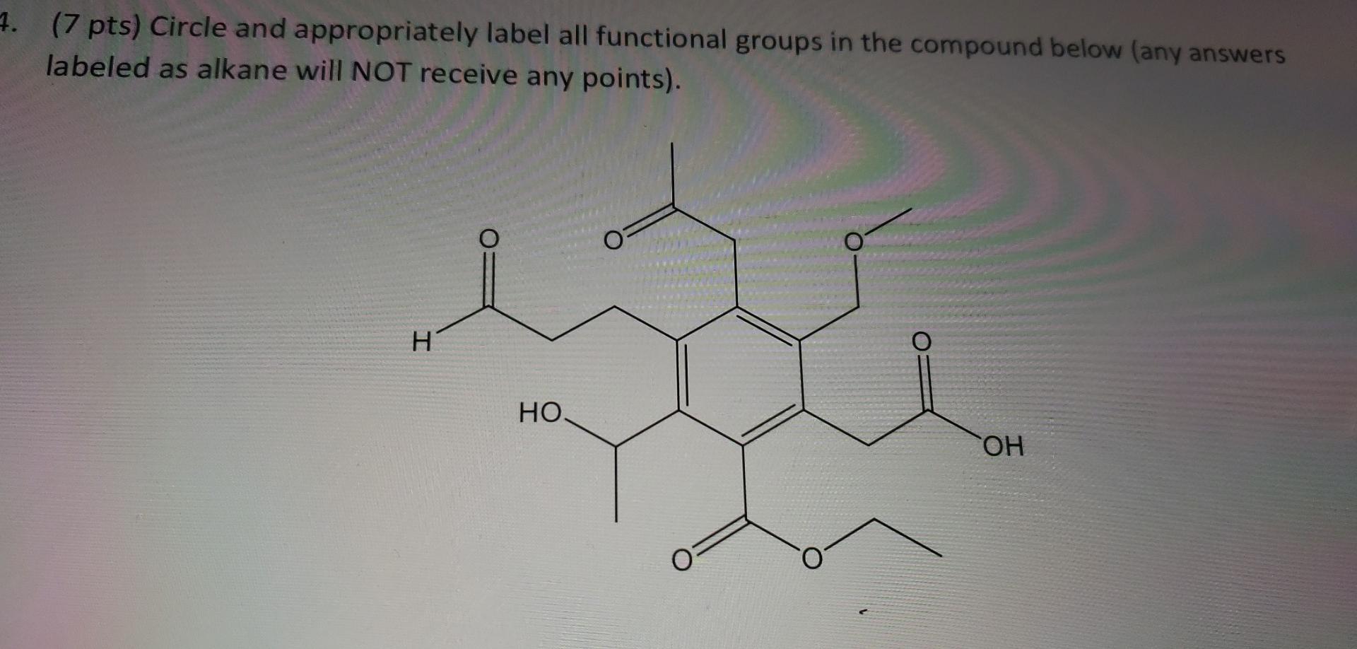 Solved (7 pts) Circle and appropriately label all functional | Chegg.com