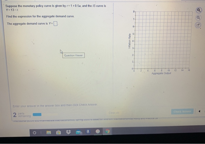 Solved Suppose the monetary policy curve is given by r= | Chegg.com