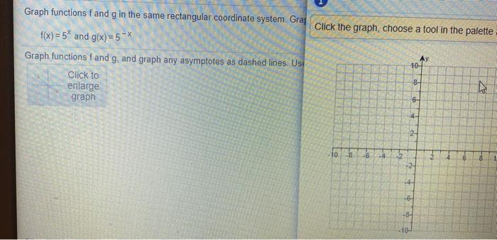 Solved Graph functions f and g in the same rectangular | Chegg.com