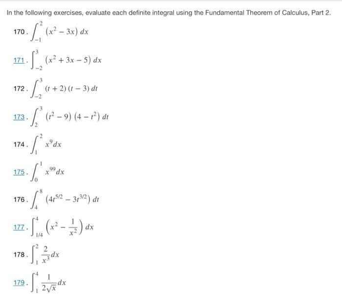 Solved In the following exercises, evaluate each definite | Chegg.com