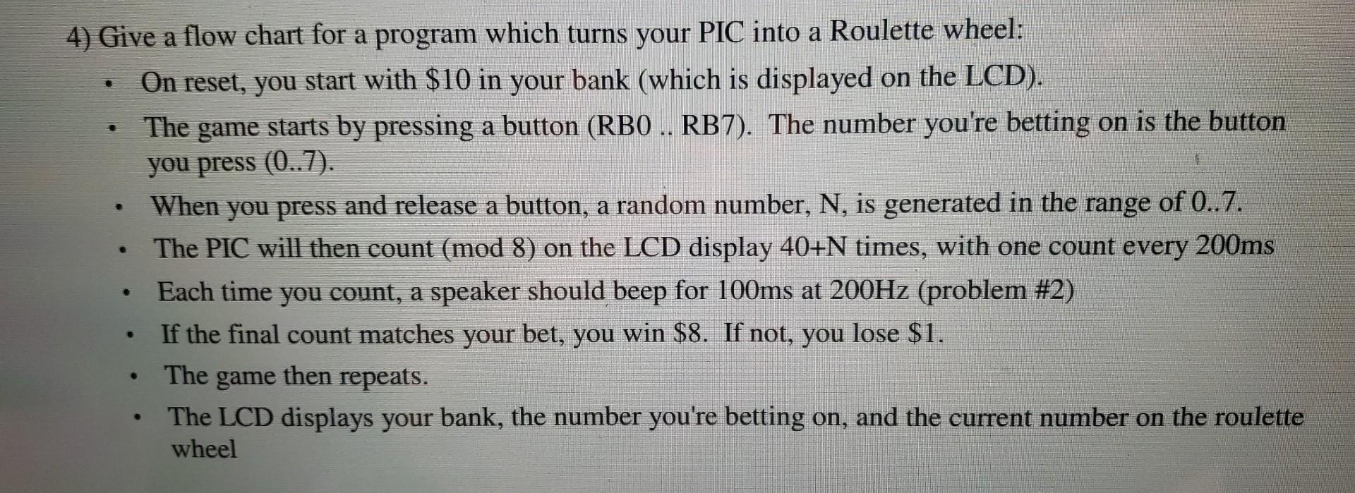 Solved 4) Give a flow chart for a program which turns your | Chegg.com