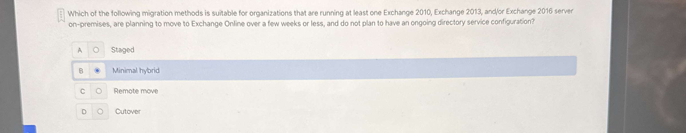 Solved Which of the following migration methods is suitable | Chegg.com