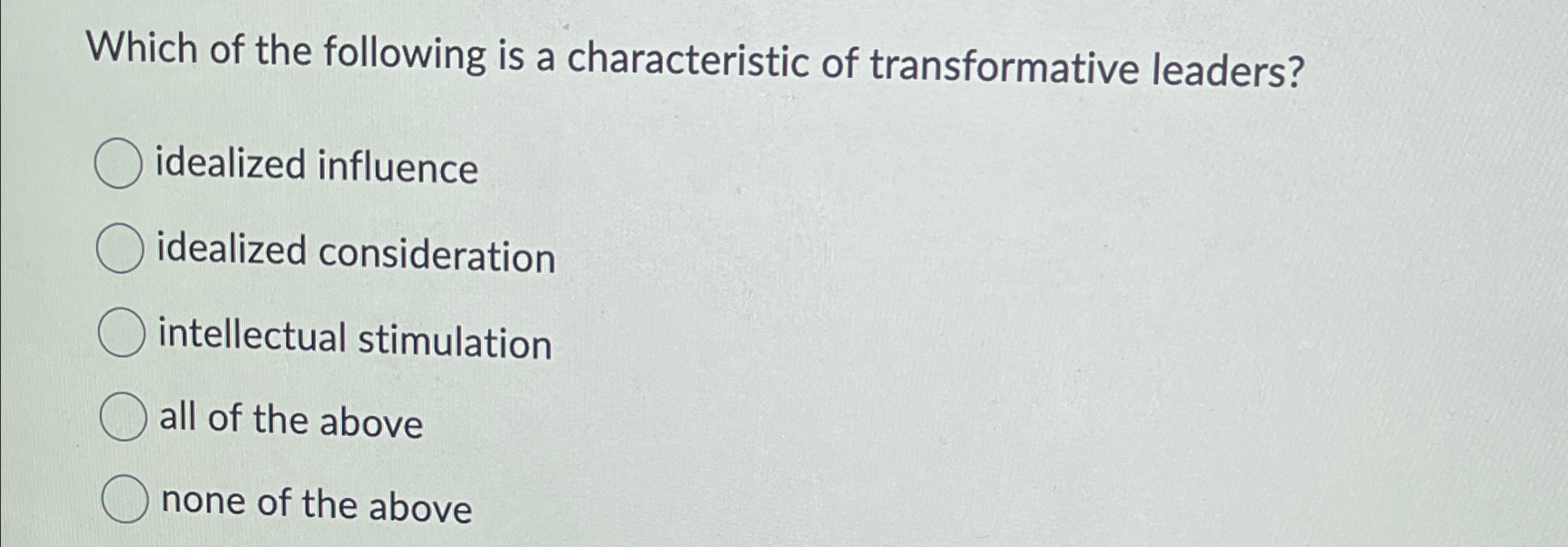 Solved Which of the following is a characteristic of | Chegg.com