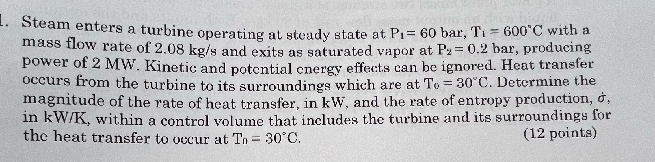 Solved Steam enters a turbine operating at steady state at | Chegg.com
