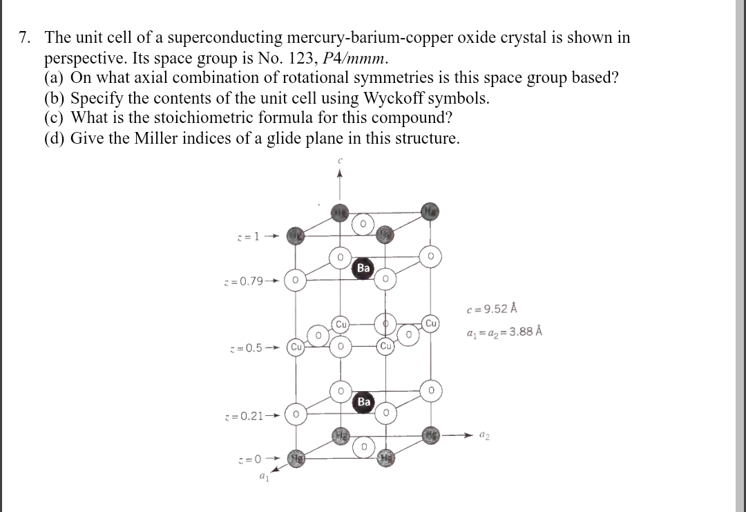 Solved The unit cell of a superconducting | Chegg.com