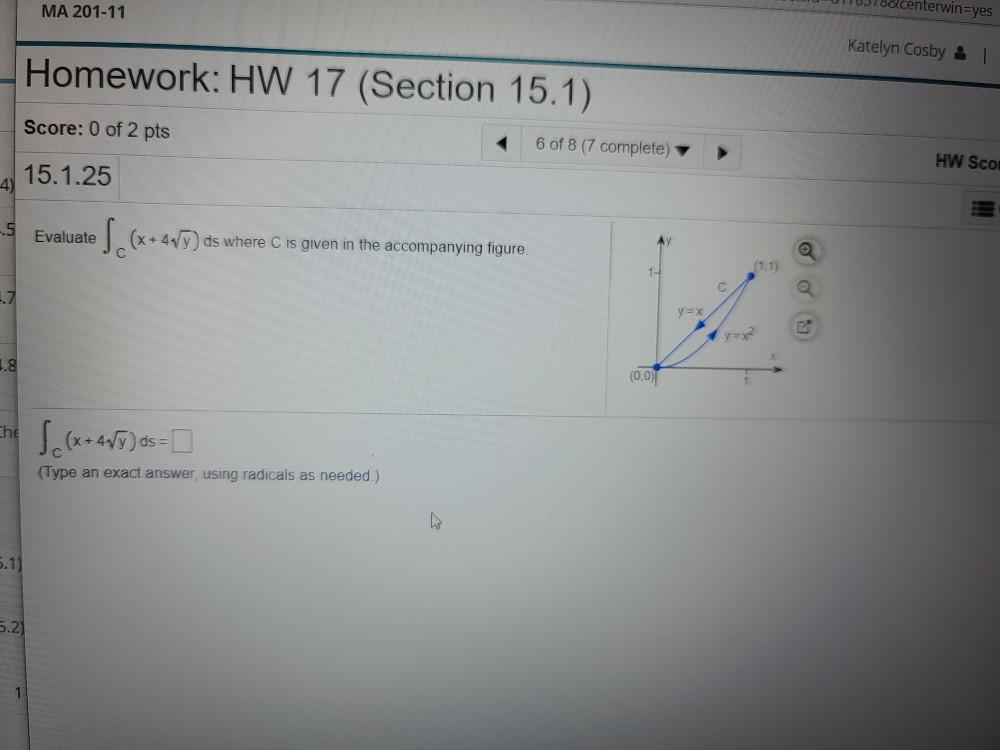 Solved Evaluate ∫C (x+4sqrty)ds where C is given in the | Chegg.com