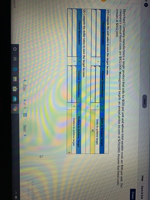 Solved Help Save & Exit Check Blanchard Company manufactures | Chegg.com
