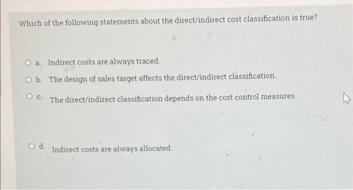 Solved All of the following are factors affecting direct | Chegg.com