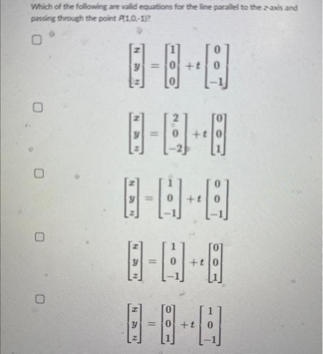 Solved Which of the following are valid equations for the | Chegg.com