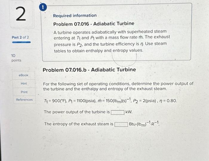 Solved Required information Problem 07.016 - Adiabatic | Chegg.com