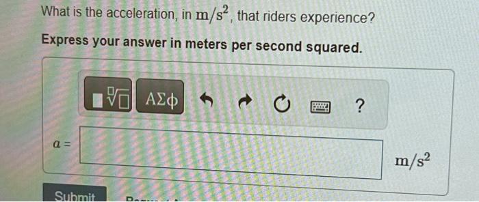 Solved The "Screaming Swing" is a carnwal ride that is - not | Chegg.com