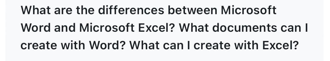 Solved What are the differences between MicrosoftWord and | Chegg.com Solved What are the differences between MicrosoftWord and | Chegg.com